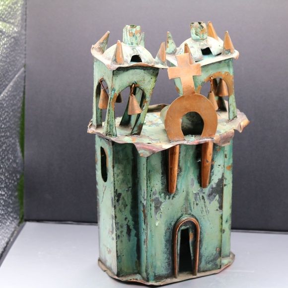 peruvian folk art | Accents | Peruvian Green Bronze Copper Ayacucho ...